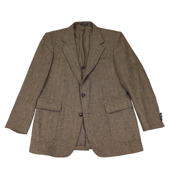 John Peel Ltd. | Suits & Blazers | Vintage Man In Wool Herringbone Wool ...